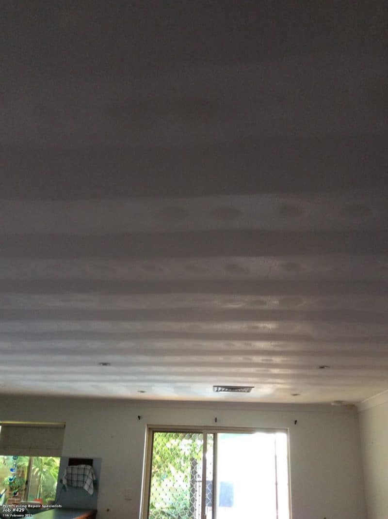 sagging ceiling and water damage - Ocean Reef - Perth Ceiling Repair ...